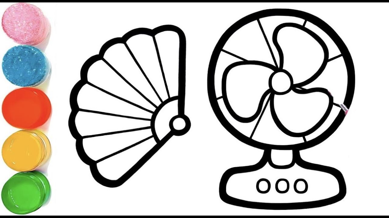How To Draw Fan Drawing | Cute Fan Drawing | Chinese Fan Drawing | Easy ...