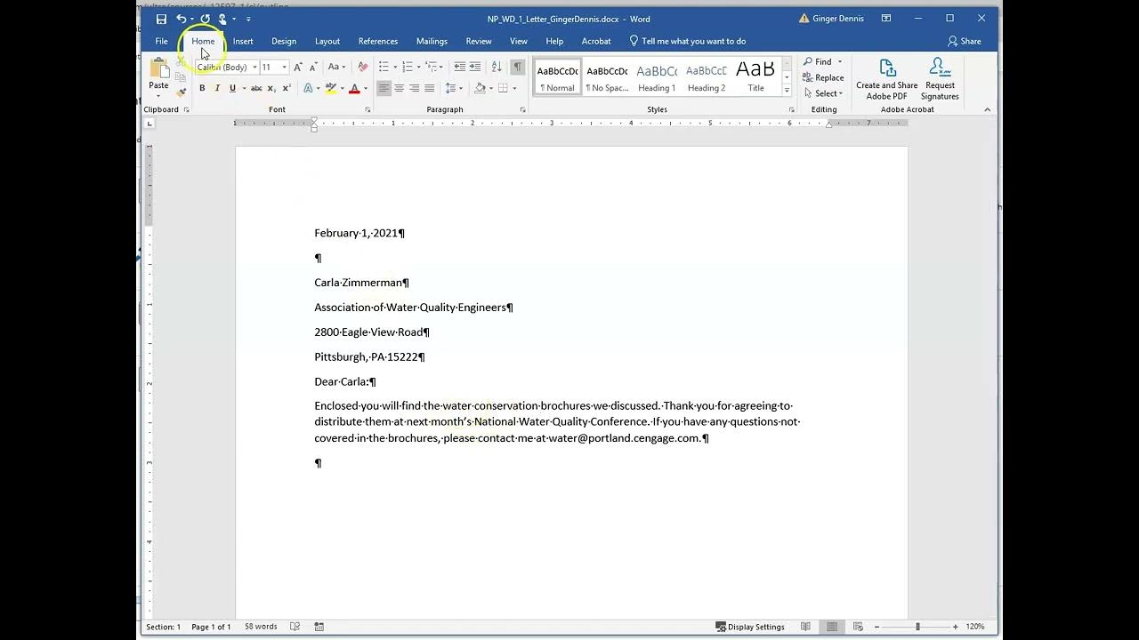 Word Module 1 Textbook Project 1 - YouTube