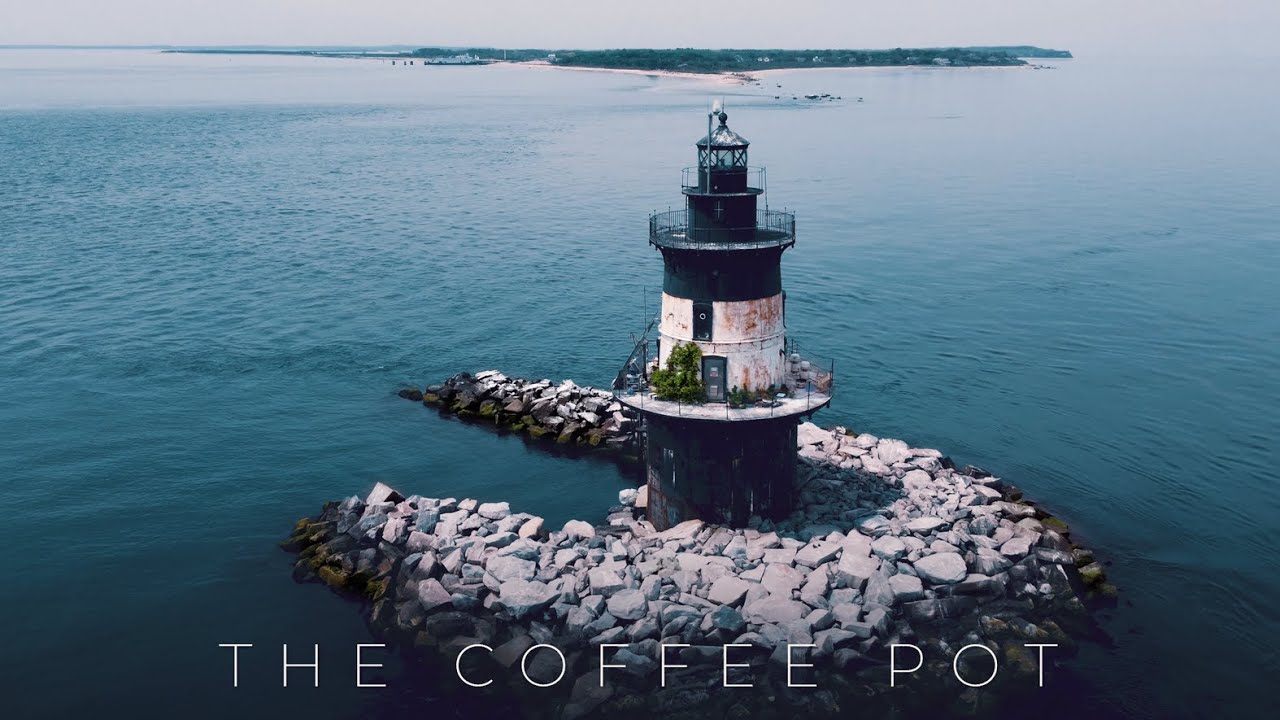 The Coffee Pot | One of 25 lighthouses in New York | DRONE view ...