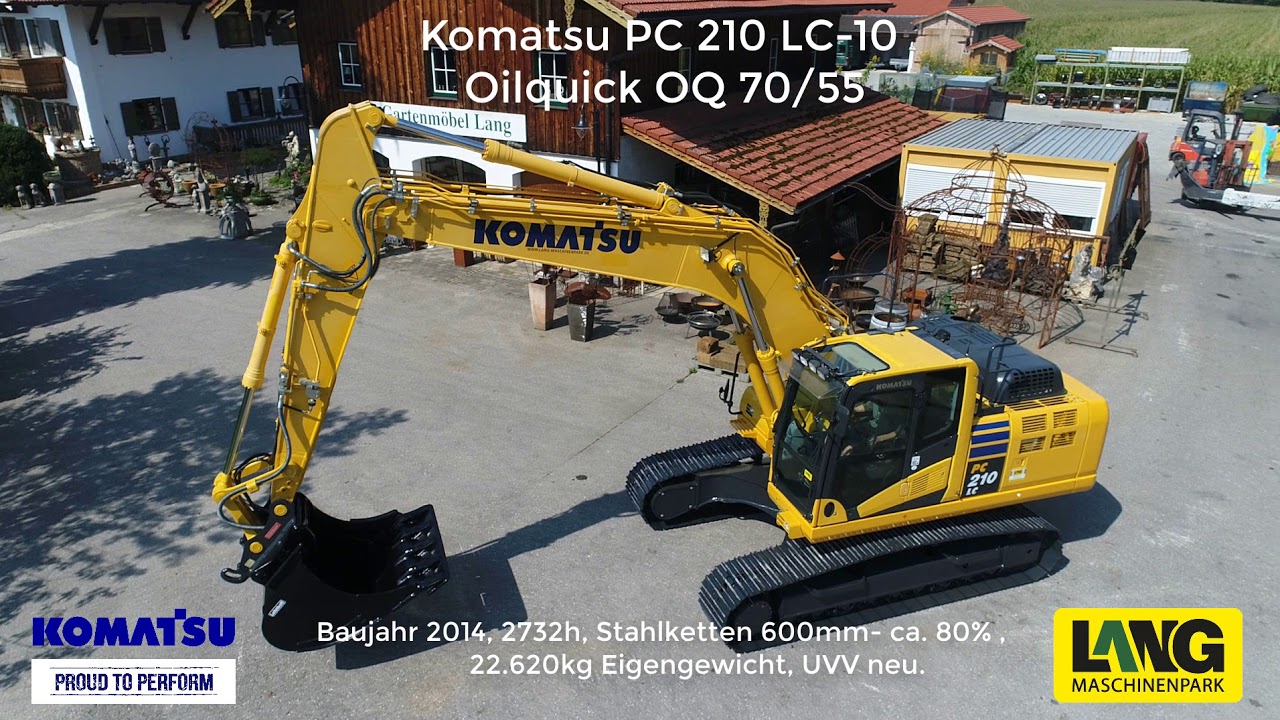 Komatsu PC 210 LC-10 Oilquick OQ 70/55 DEMO @ Lang Machinery - YouTube
