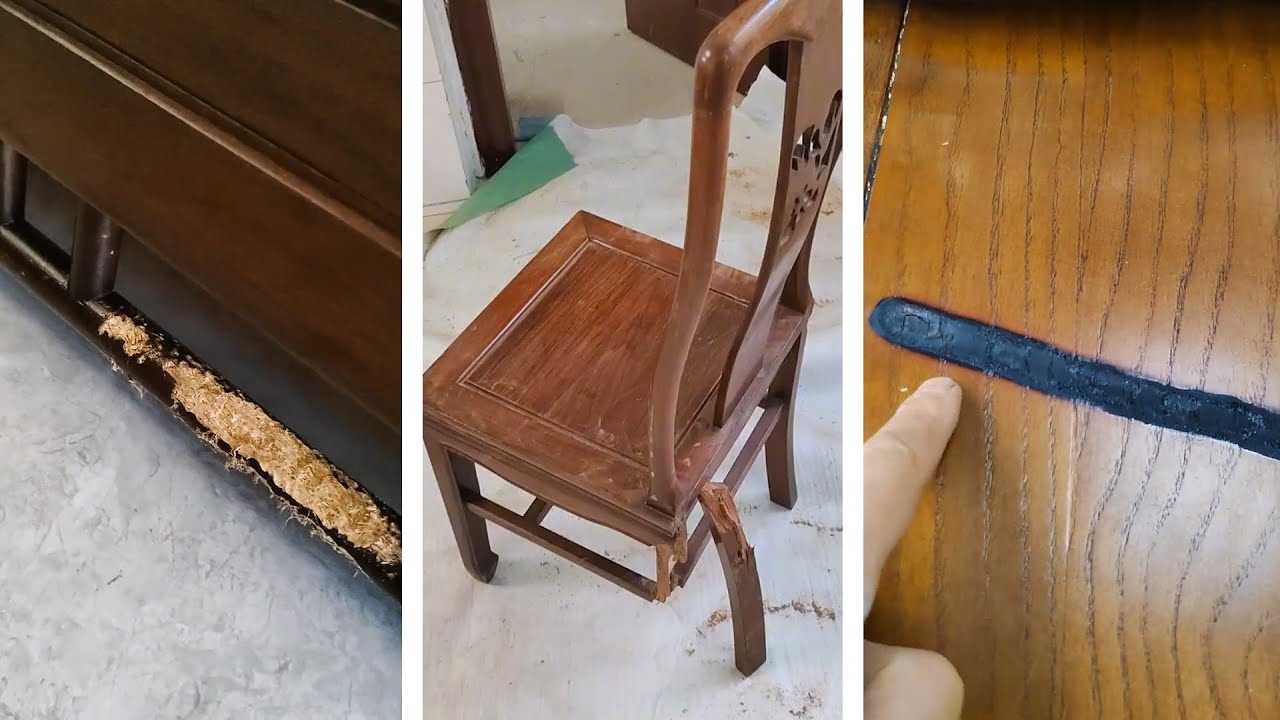 From Shattered to Stunning: The Restoration of Damaged Furniture - YouTube