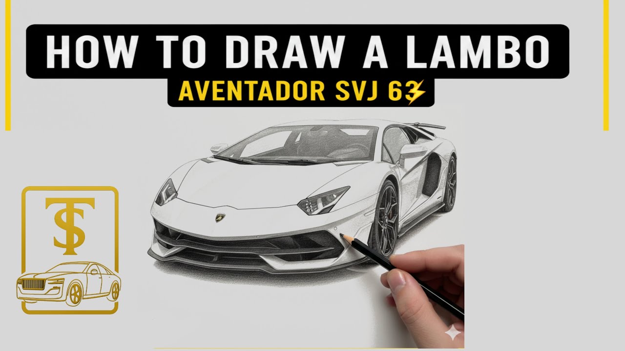 how to draw lamborghini aventador svj 63 # #drawingguide #automobile # ...