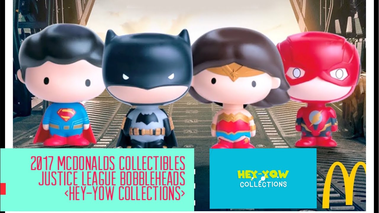 2017 Justice League Bobbleheads collectibles from McDonalds - YouTube