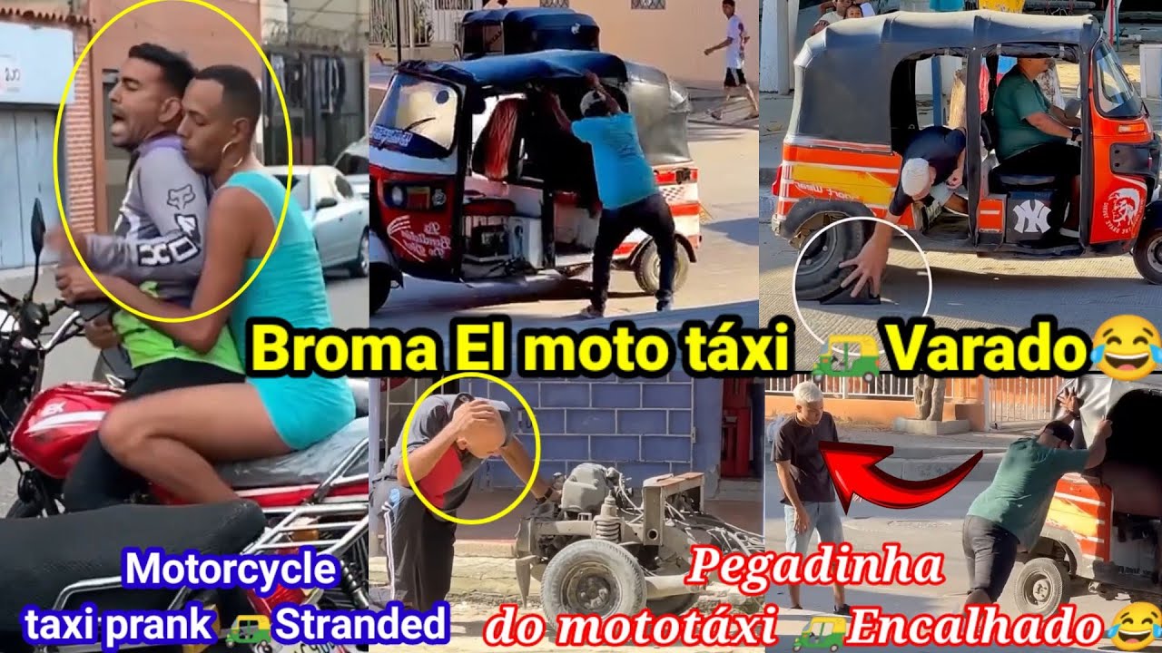 Broma El moto táxi 🛺Varado😂 / Pegadinha do mototáxi 🛺Encalhado ...