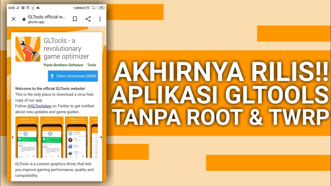 Cara Menggunakan GLTools Tanpa Root Dan TWRP Apakah Bisa?? - YouTube