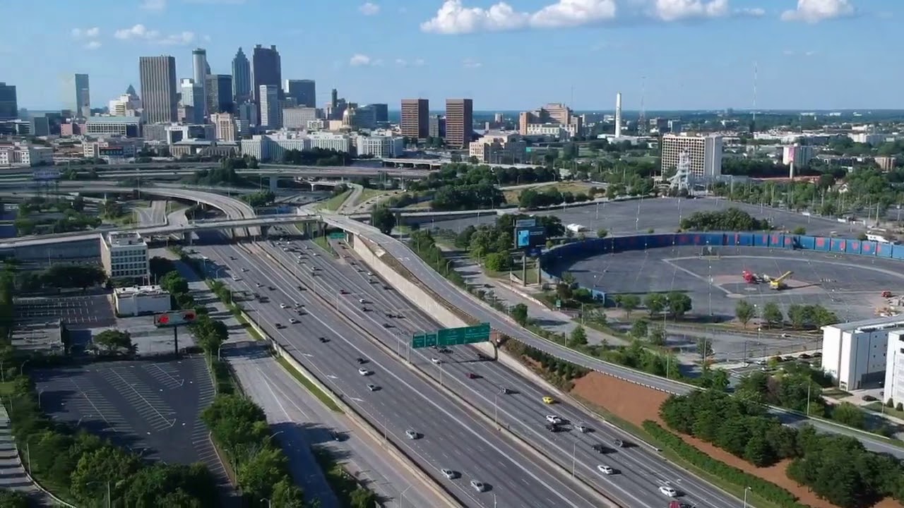 Flying over Atlanta - YouTube