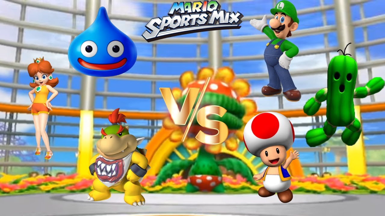 Mario Sports Mix Basketball: Team Slime vs Team Luigi - YouTube