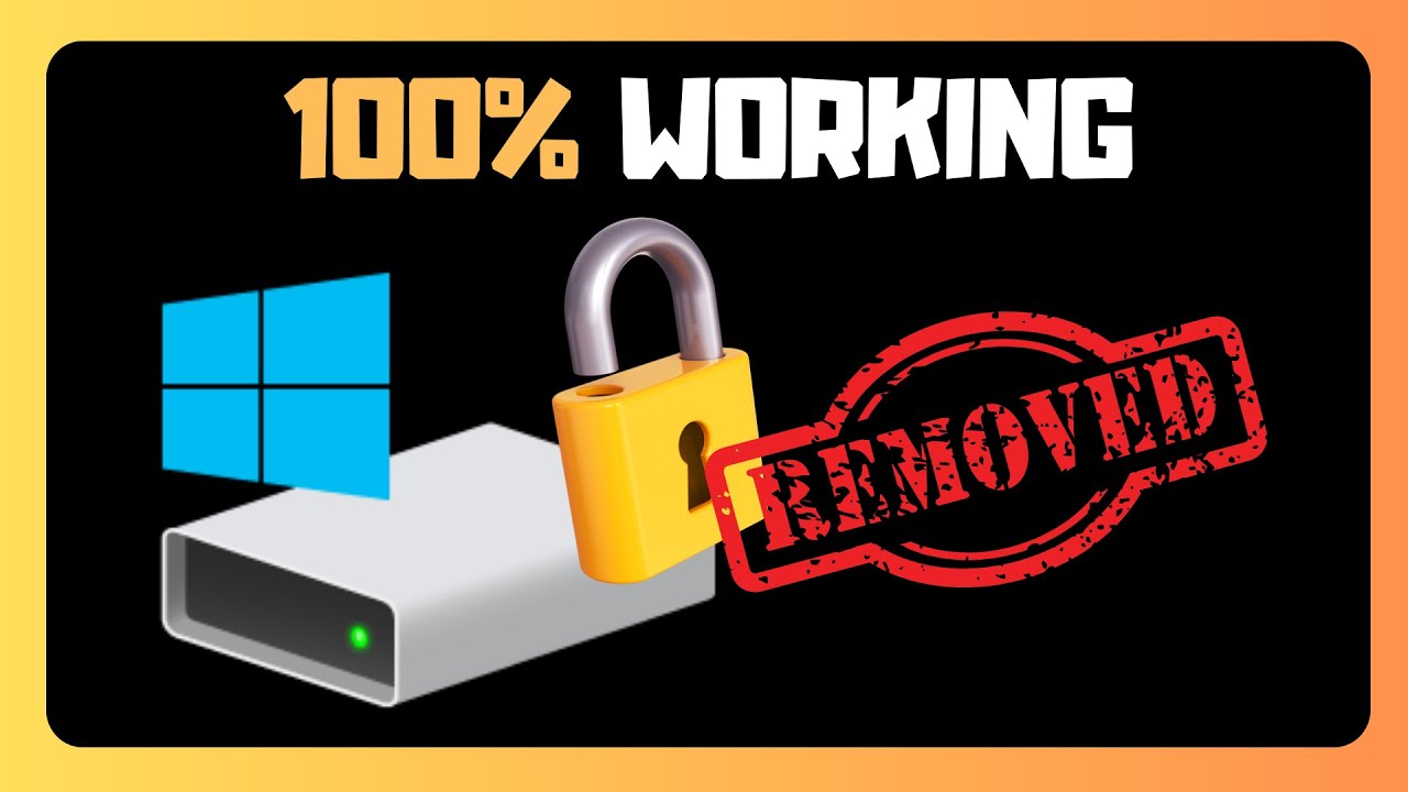 How To EASILY REMOVE Padlock Or Lock Icon From Drives In Windows 11 ...