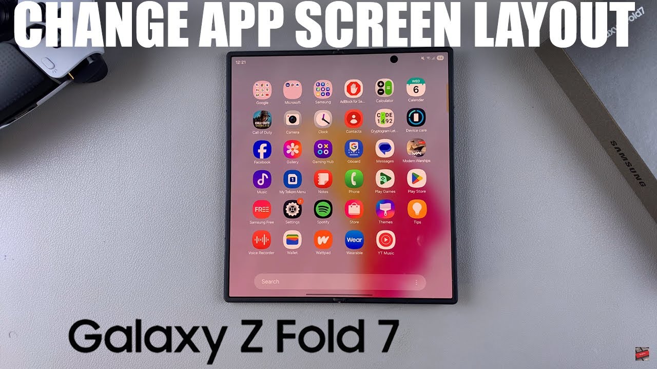 How To Change Apps Screen Layout On Samsung Galaxy Z Fold 7 - YouTube