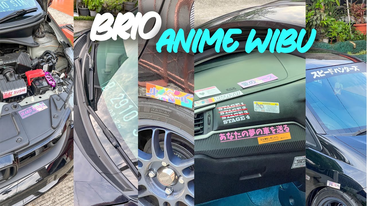 Pasang STIKER WIBU WIBU JDM, Wiper Frameless, Breket Aki, Mugen Door ...
