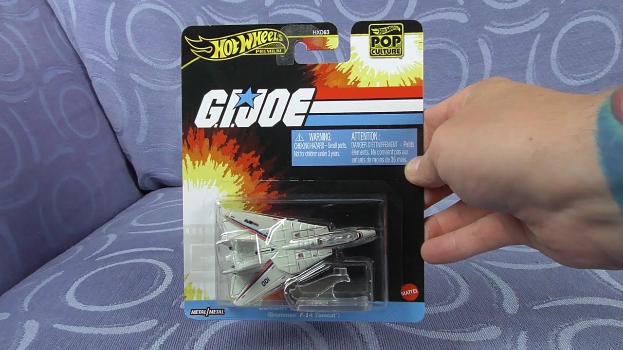 Hot Wheels Pop Culture GI Joe Combat Jet Skystriker F14 Tomcat - YouTube