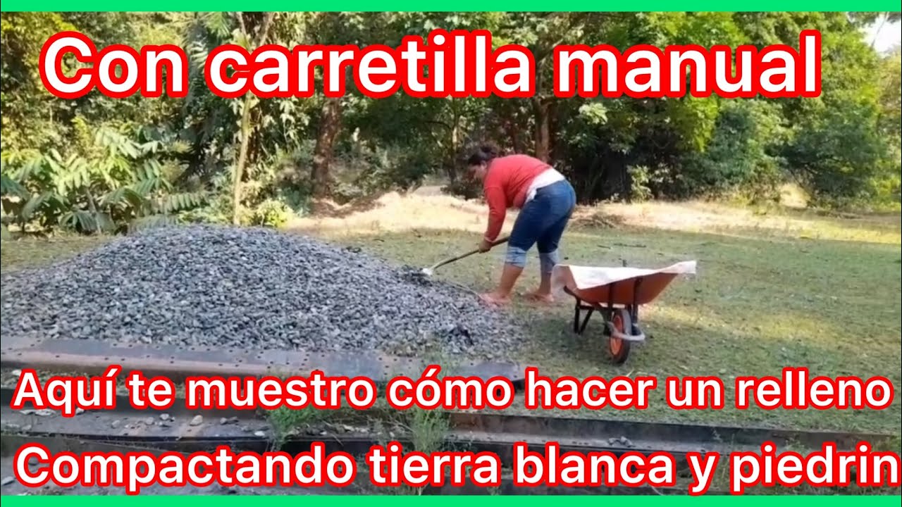 Como hacer un relleno compactando tierra blanca y piedrin utilizando ...