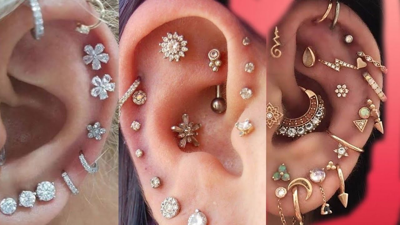 Stud Gold Earring Design| Cartilage Earrings||Casual Wear Stud| Cool ...