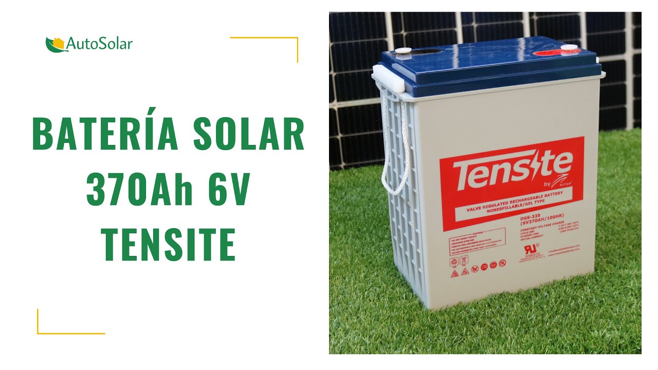 Batería solar Tensite 370Ah 6V | Estacionaria Gel - YouTube