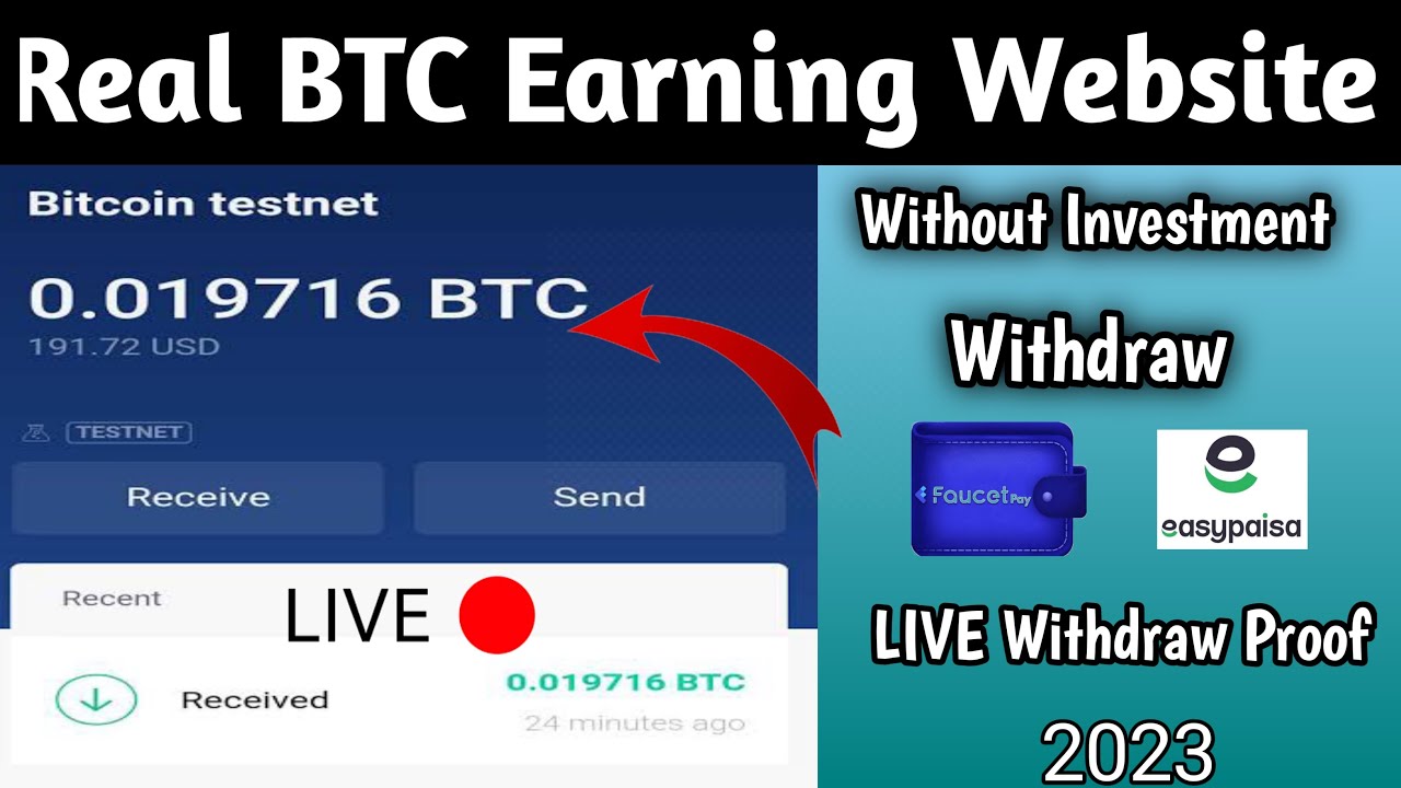Real BTC Coin Erning Website Without Investment/Live Withdraw Proof ...