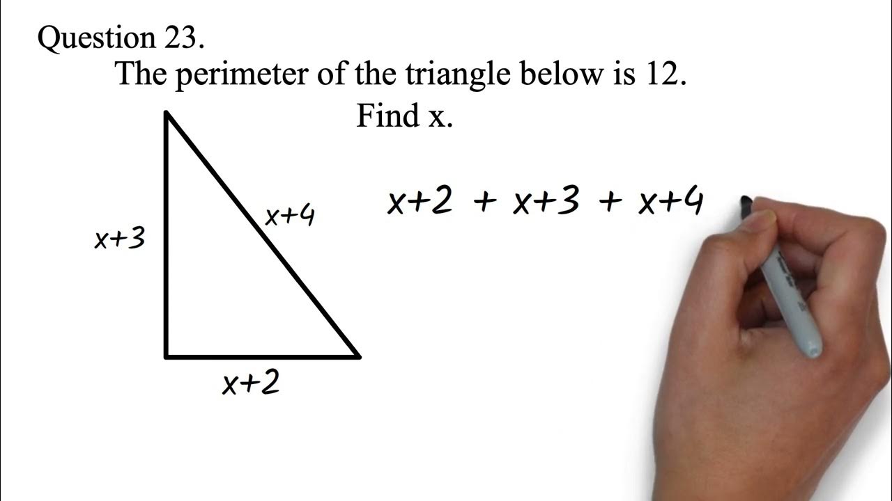 Geometry question 23 - Finding the Perimeter - (intro of Variables ...