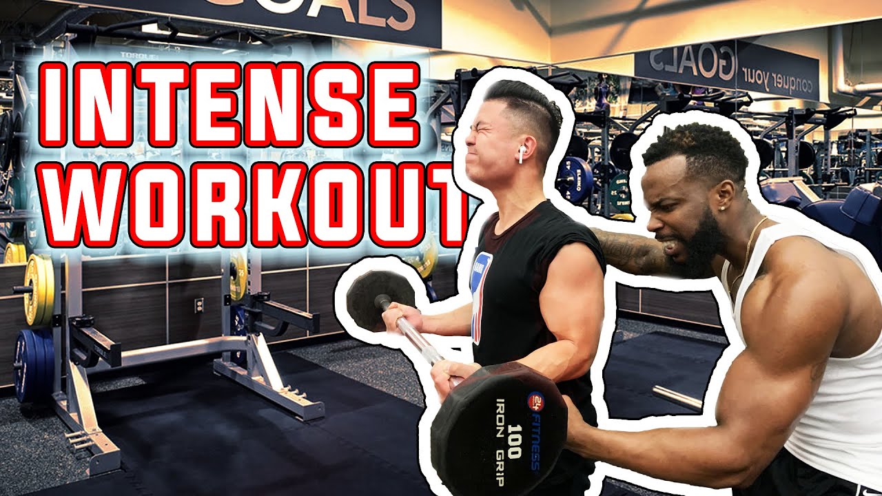 Attempting INTENSE Bicep and Back Bodybuilding Workout with Cash From ...