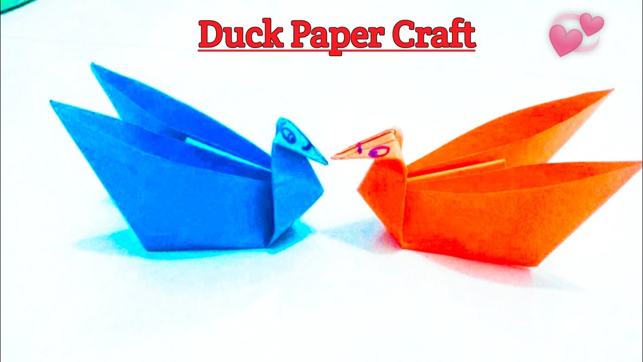 How To Make a Paper Duck | Easy Paper Craft | DIY Duck Paper Craft ...