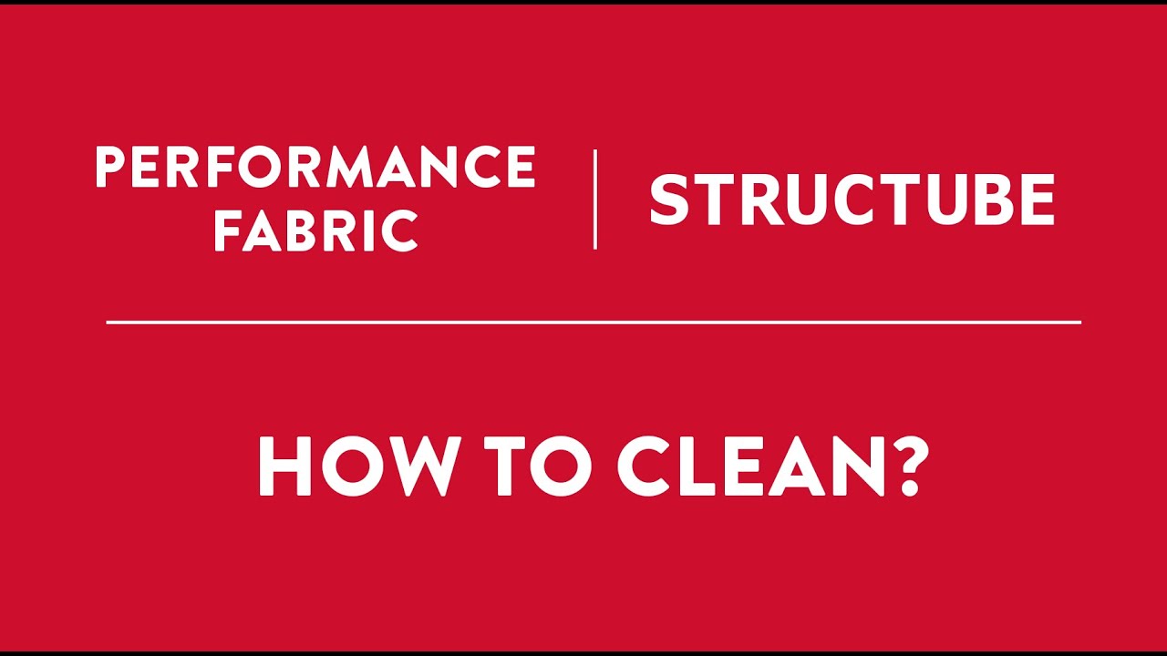 PERFORMANCE FABRIC : HOW TO CLEAN? - YouTube