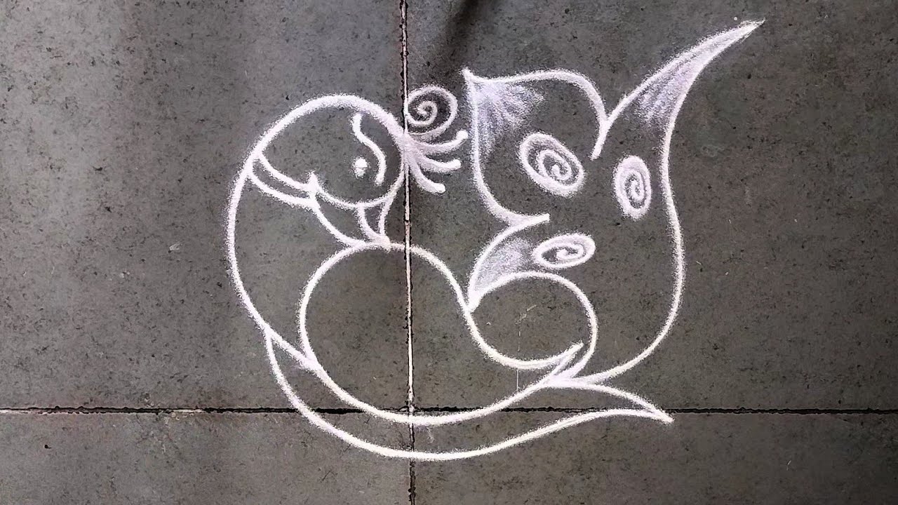 Creative freehand kolam|easy freehand rangoli designs|simple freehand ...