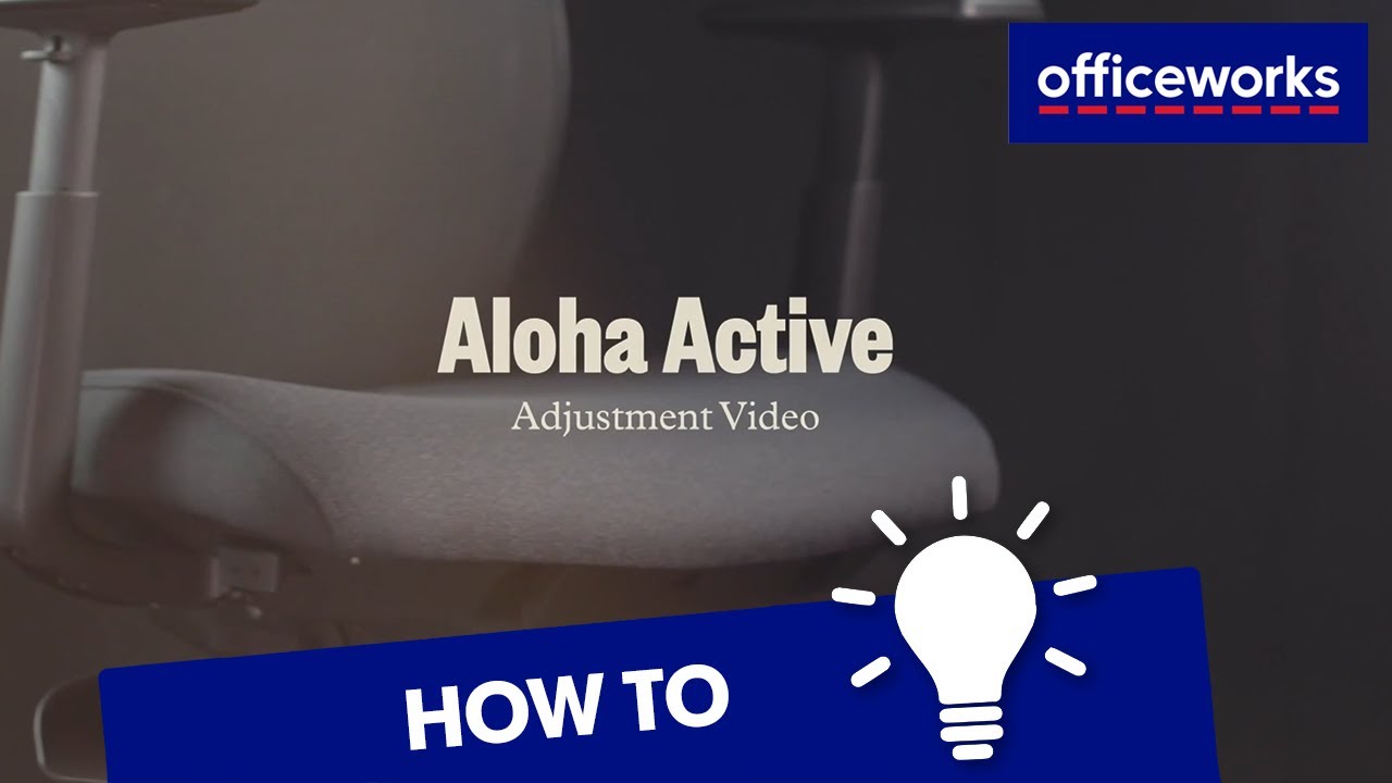 How to Use the Haworth Aloha Active Ergonomic Chair - YouTube