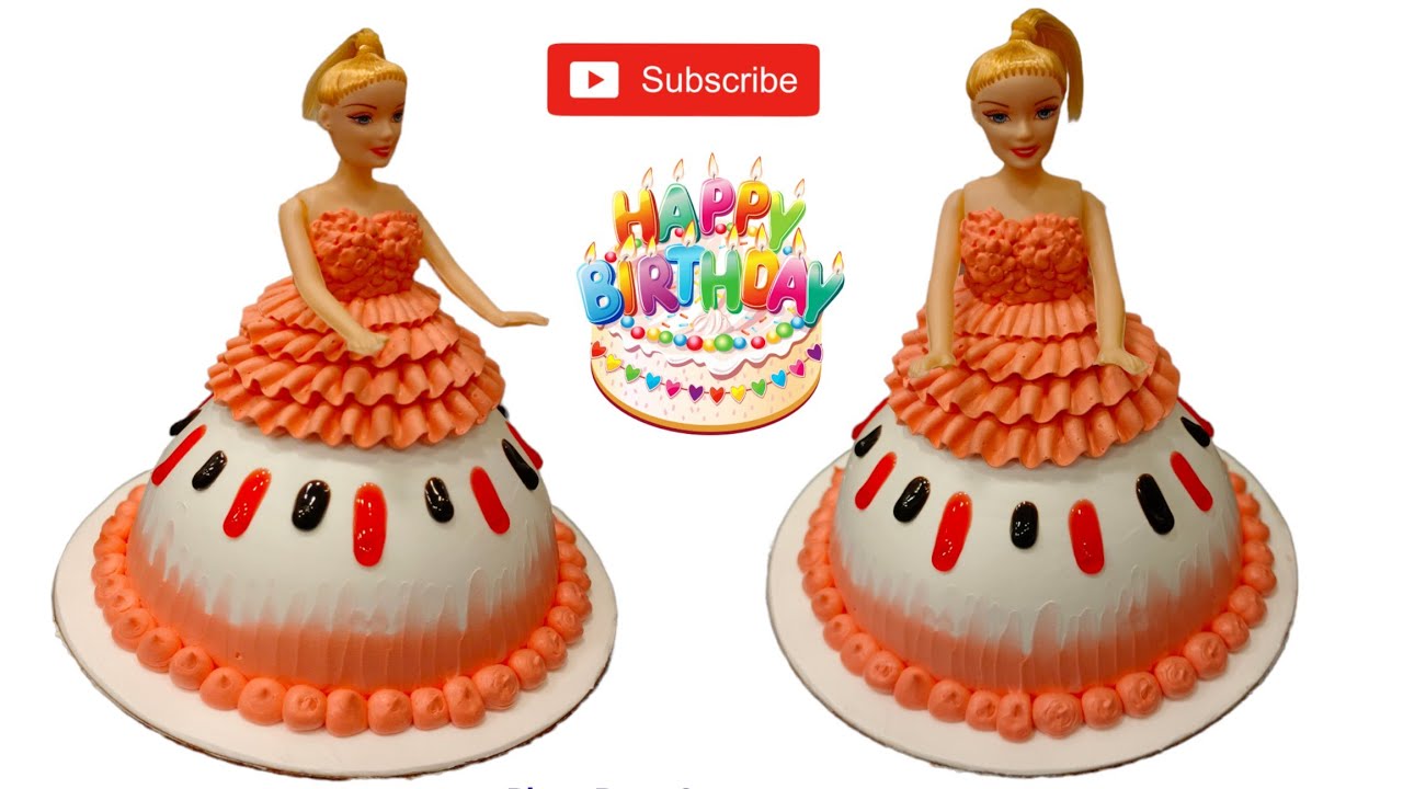 Doll cake 🎂 red doll cake Barbie doll cake 🎂 - YouTube