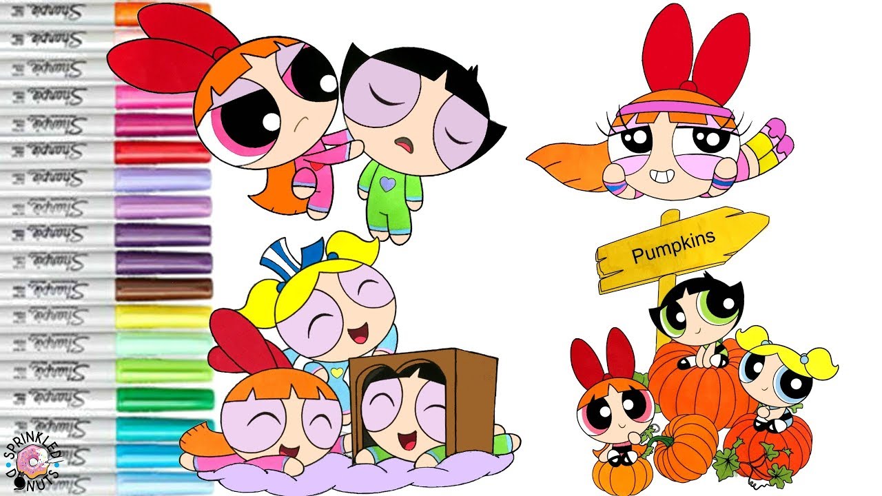 Powerpuff Girls Coloring Book Compilation Blossom Buttercup Bubbles PPG ...
