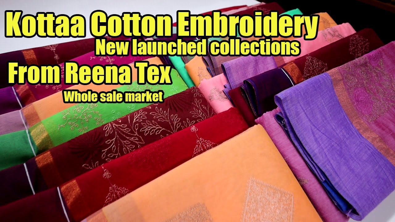 Kottaa Cotton embroidery and poonthamizh saree | Reena Tex | elampillai ...