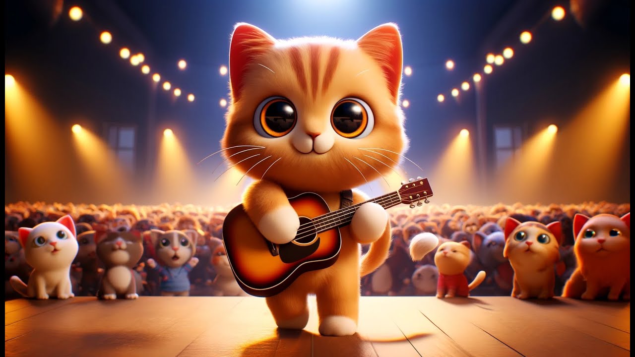 Cute Kitten Gets Punished For Playing Guitar. Will He Play again?😿 # ...
