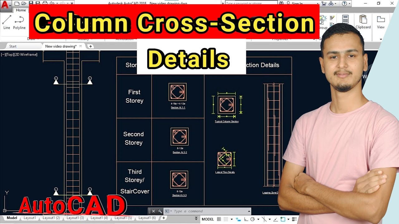 Column Cross Section Details In AutoCAD Cross Section Details Of Column Cross Section Details In AutoCAD Cross Section Details Of