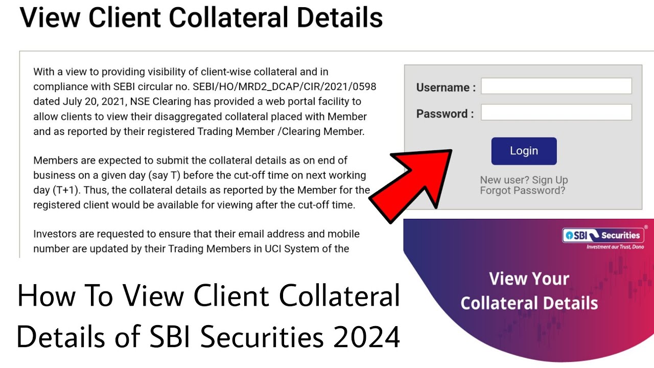 How To View Client Collateral Details of SBI Securities 2024 - YouTube