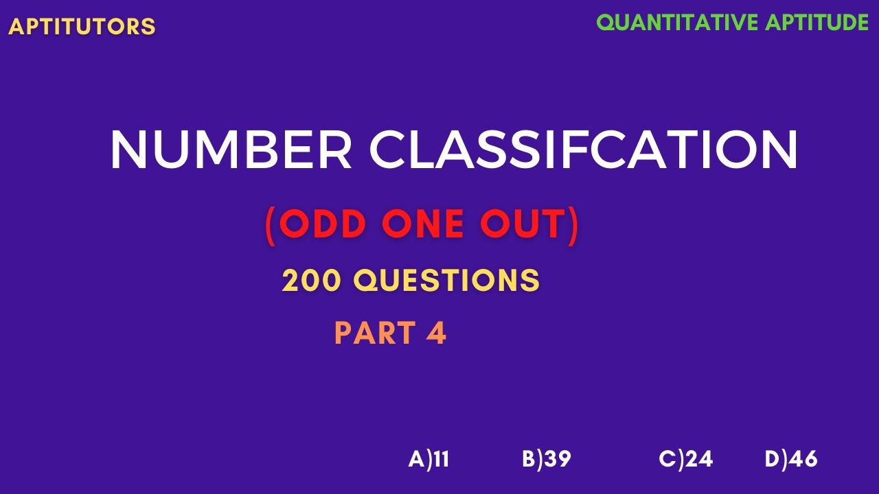 Number Classification-Part 4/Logical Reasoning Tricks for Bank Exams ...