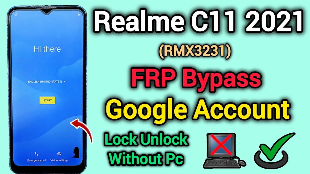 FRP Bypass || Realme C11 2021 || Android 11 || Gmail I'd Forgot Password || Without Pc || Trick ...