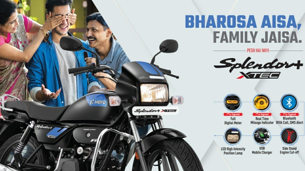 2022 Hero Splendor Plus Xtec Launch | Mileage | Bluetooth Connect | New ...