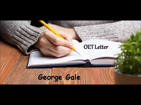 OET Letters/ Nursing/ George Gale - YouTube