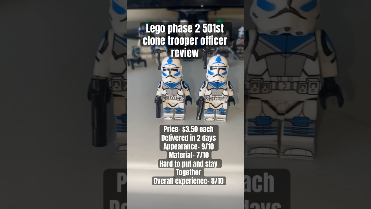 Lego phase 2 501st clone trooper officer review - YouTube
