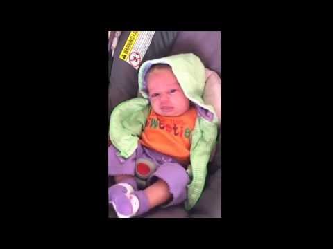 Adorable baby push grunts followed by explosion
