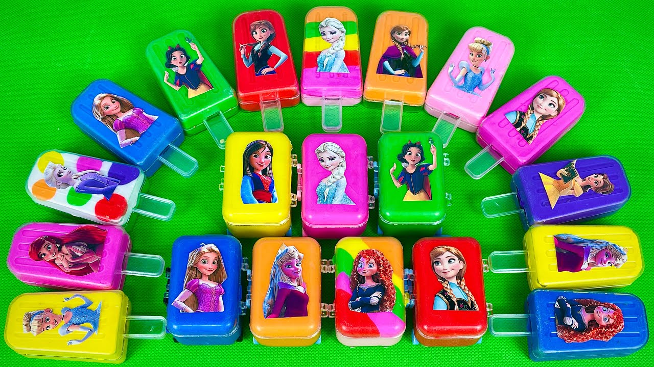 Digging Up Disney Princesses Slime With Ice Creams In Sand - Satisfying ...