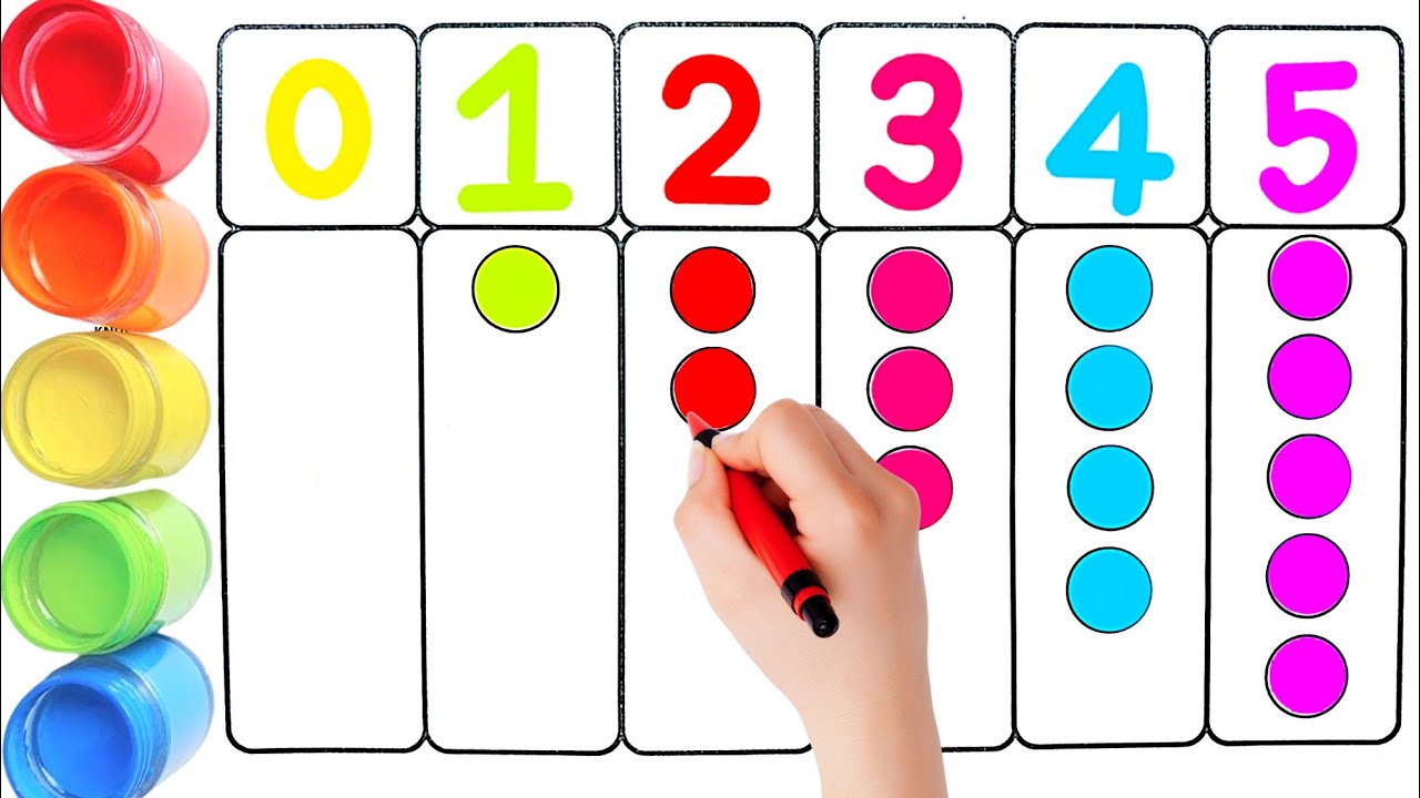 Learn 1 to 5 Numbers Name | 1 to 5 numbers activity for kindergarten ...