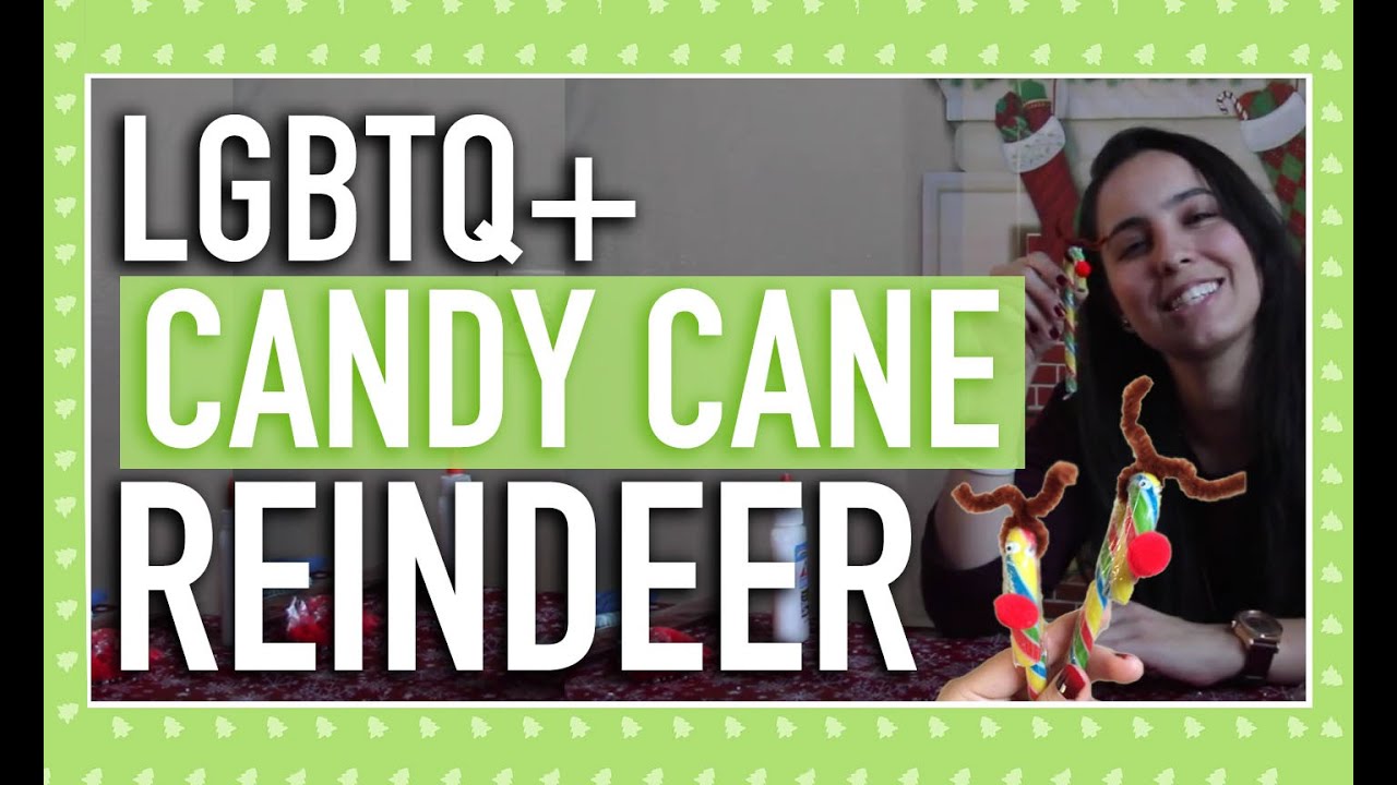 How to Make LGBTQ Candy Cane Reindeer - YouTube