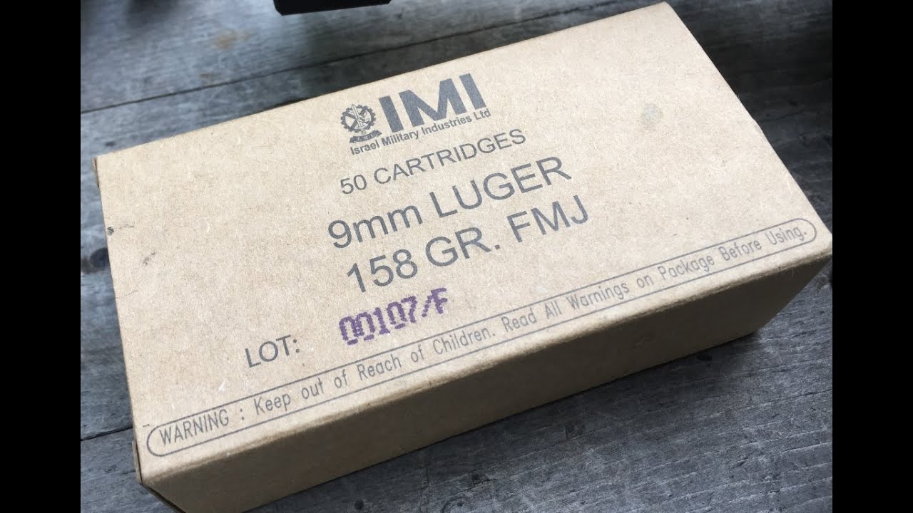 9x19mm, 158gr FMJ Subsonic, IMI Ammunition, Function & Velocity Test ...