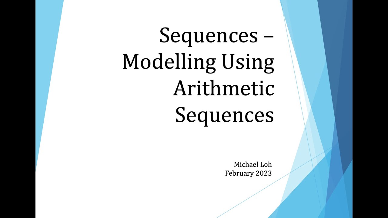 Modelling Using Arithmetic Sequence - YouTube