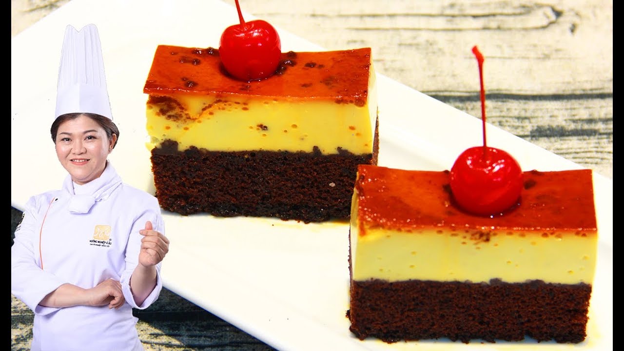 Cách làm bánh Flan bông lan chocolate vừa ngon vừa đẹp / Gateau flan ...