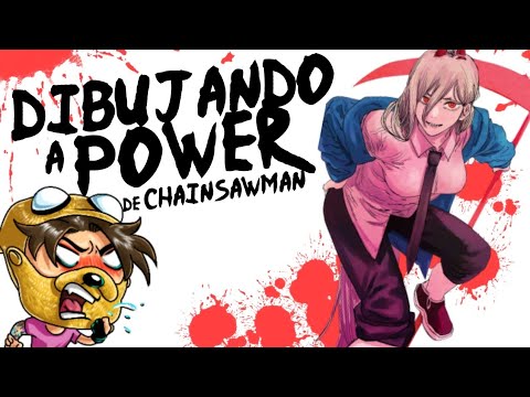 DIBUJANDO a la hermosa WAIFU POWER, del anime CHAINSAW MAN, collage de ...