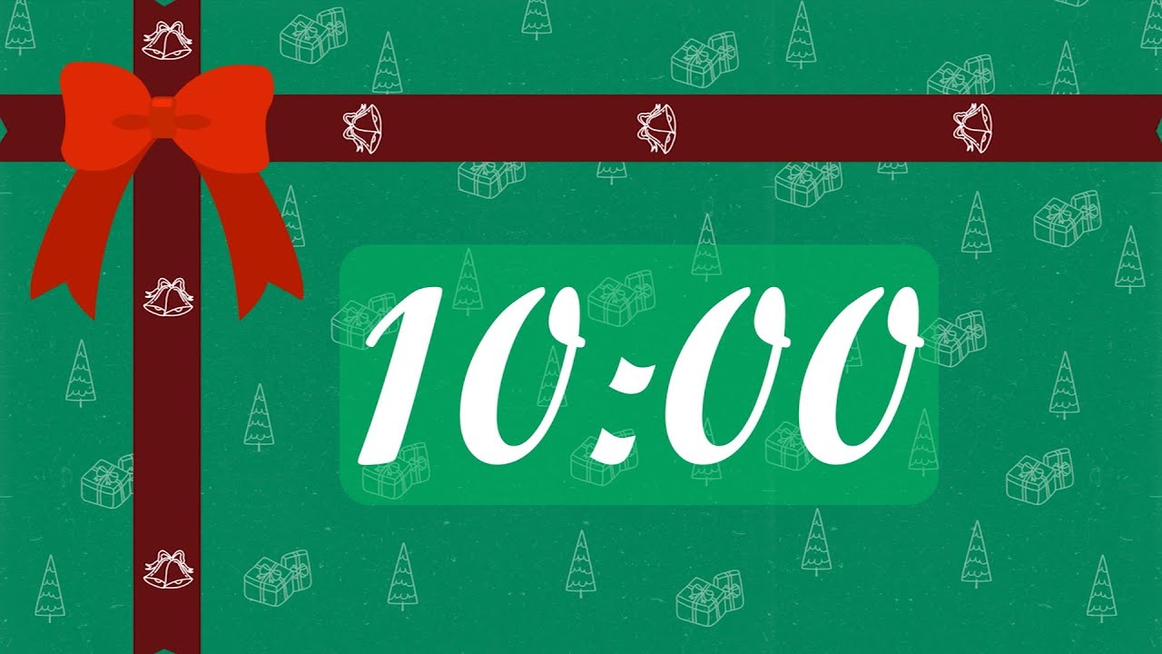 10 Minute Holiday/Christmas Countdown Timer | Wrapped Present (Sleigh ...