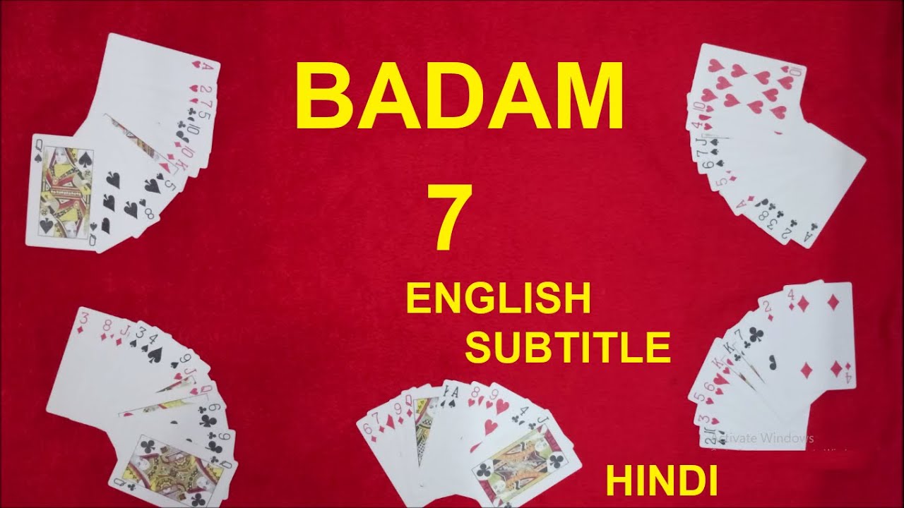 CARD GAME FOR 7 PLAYERS ||BADAM 7 || SATTI CENTER - YouTube