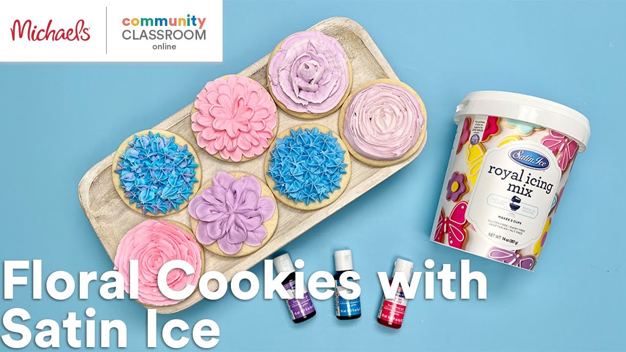 Online Class: Floral Cookies with Satin Ice | Michaels - YouTube