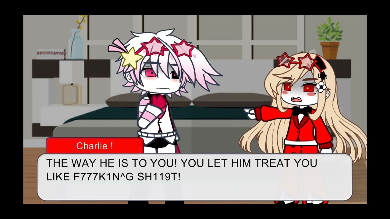 { Slap.. } || Angel dust || Charlie || Valentino || Angel angst ...