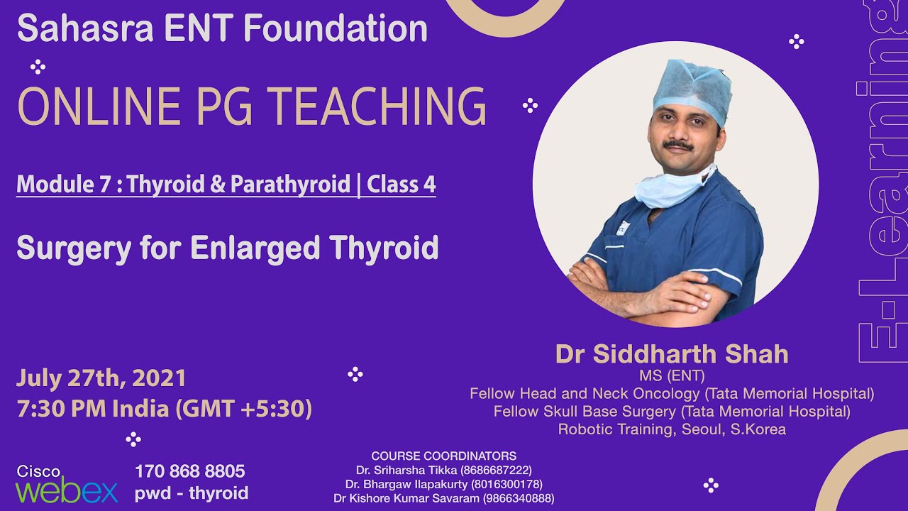 PG Teaching | Thyroid | Surgery for Enlarged Thyroid | Dr Siddharth ...