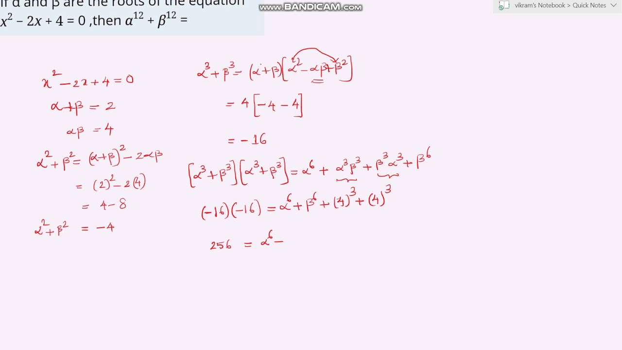 If Alpha And Beta Are The Roots Of The Equation X 2 2x 4 0 Then Alpha if-alpha-and-beta-are-the-roots-of-the-equation-x-2-2x-4-0-then-alpha